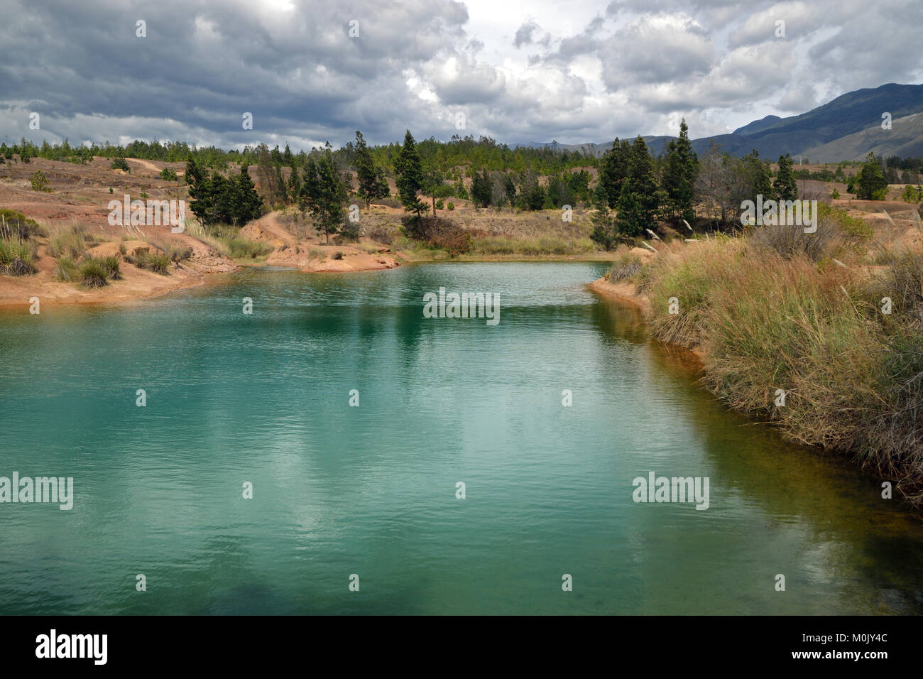 Pozos Azules are remarkable blue and green lagoons in the semi-desert ...