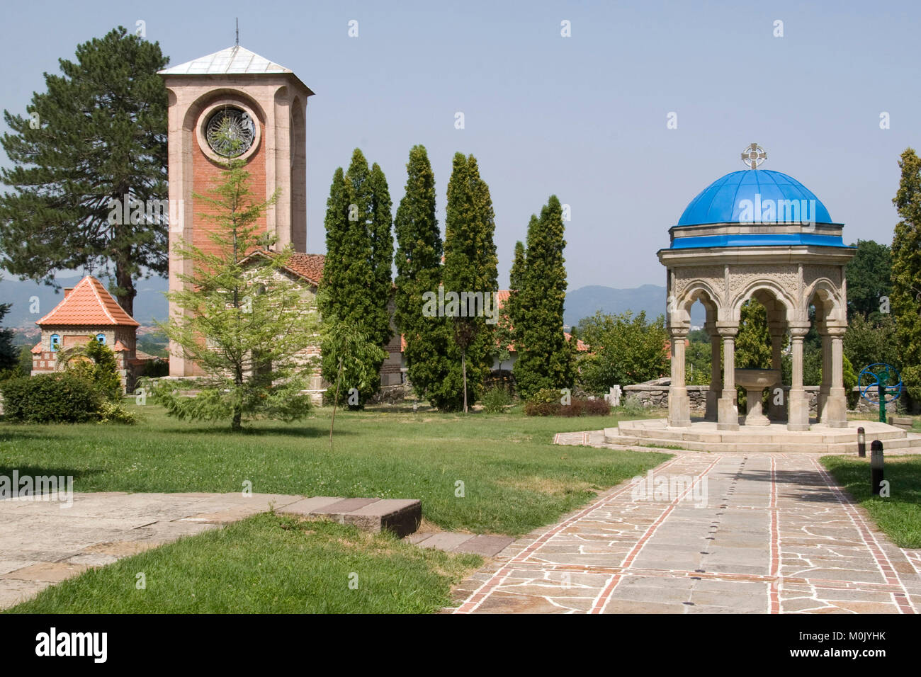 Backyard of Orthodox Monastery Zica,Serbia Stock Photo - Alamy