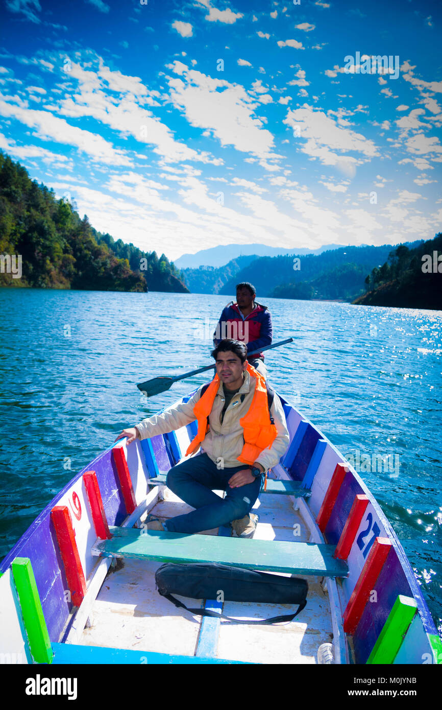Man on Boat - Luxury and solitude Stock Photo - Alamy