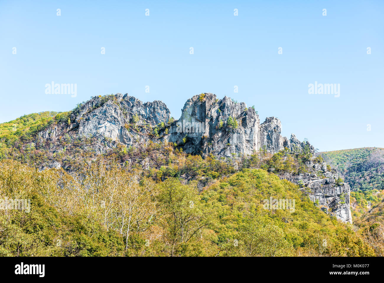 Climbing west virginia seneca rocks hi-res stock photography and images ...