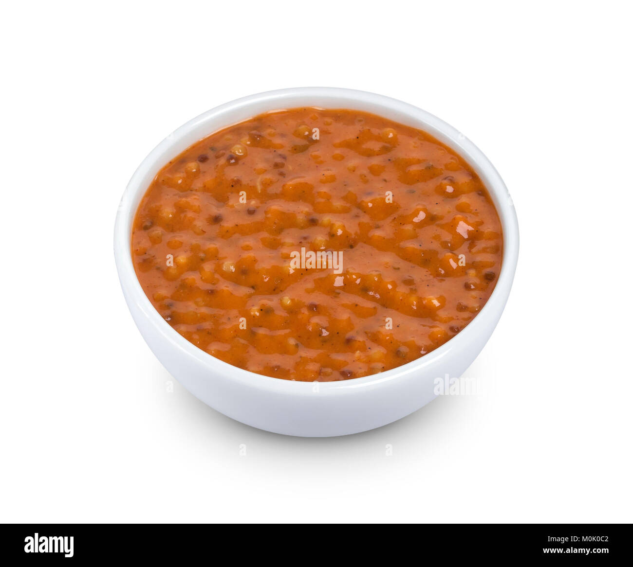 Sweet Bavarian mustard isolated on white background Stock Photo - Alamy