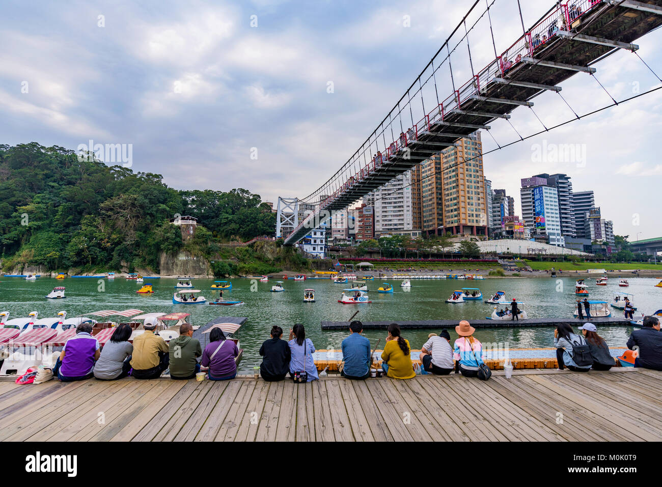 TAIPEI, TAIWAN - FEBRUARY 19: This is a view of Bitan riverside park a ...
