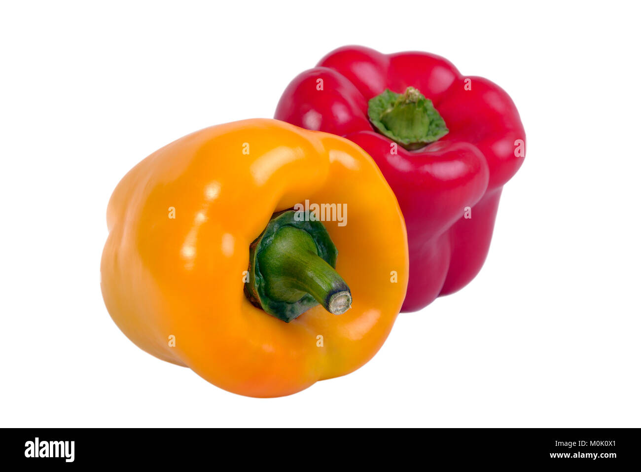 Two peppers isolated on white background Stock Photo - Alamy