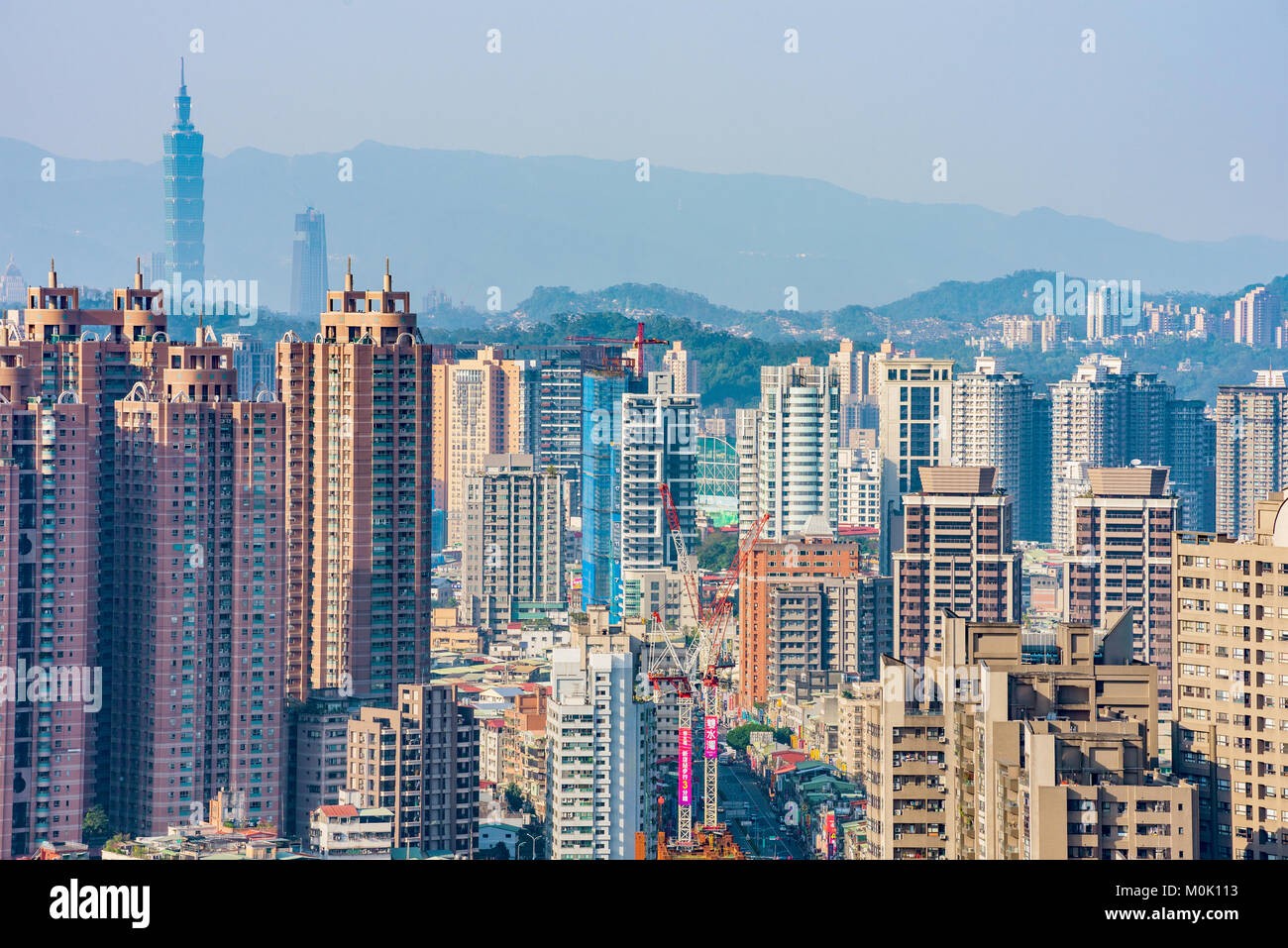 TAIPEI, TAIWAN - MARCH 27: City view of modern architecture and high ...