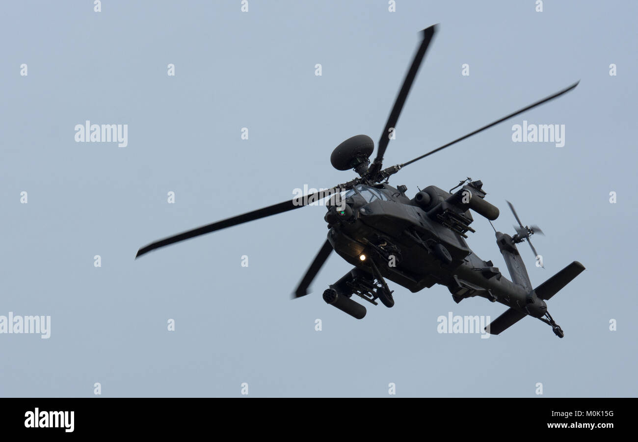 British Army Longbow Apache attack helicopter Stock Photo - Alamy