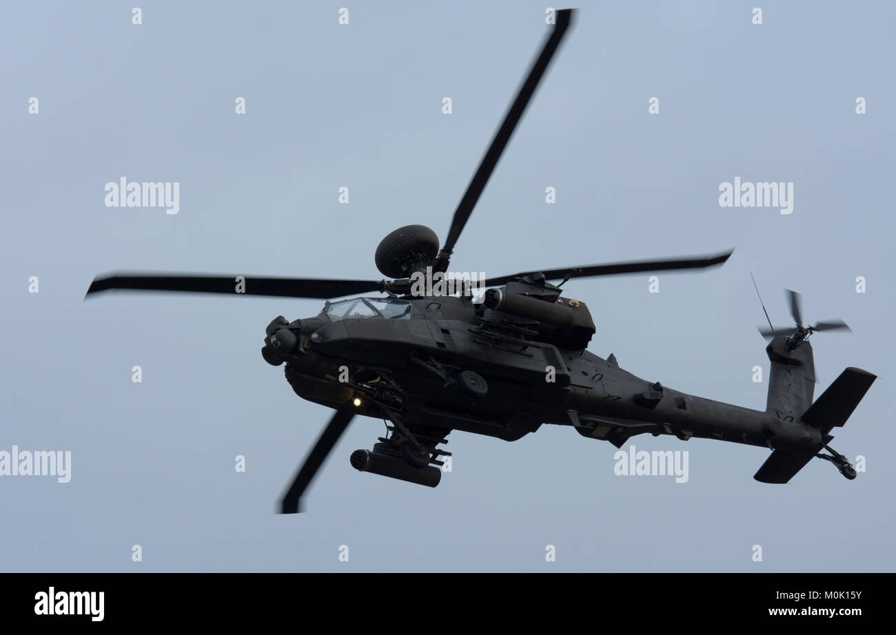 British Army Longbow Apache attack helicopter Stock Photo - Alamy
