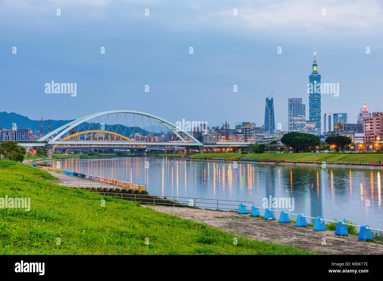 Taipei riverside park and city view Stock Photo - Alamy