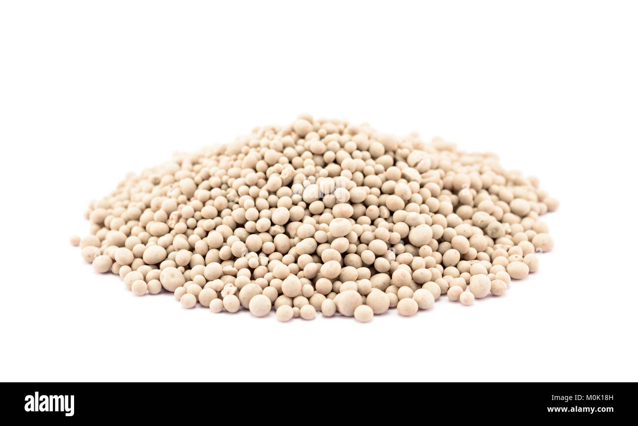 Heap of mineral fertilizers isolated on the white background Stock ...