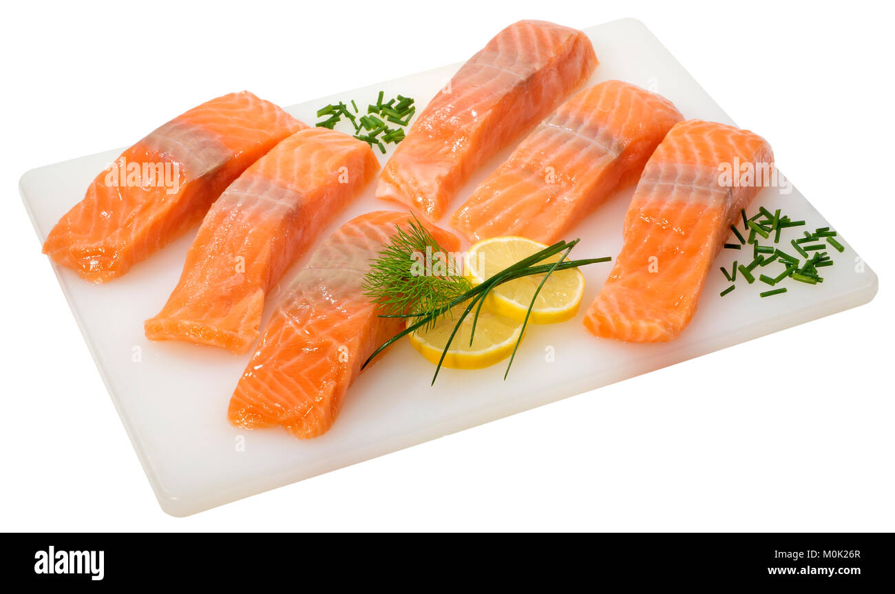 Fresh Salmon Fillets Stock Photo - Alamy