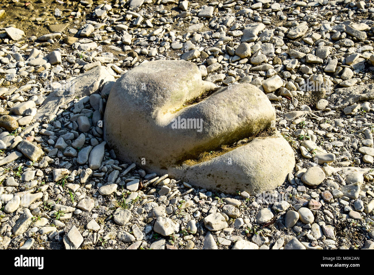 Stone cut by the current. The cut stone Stock Photo - Alamy
