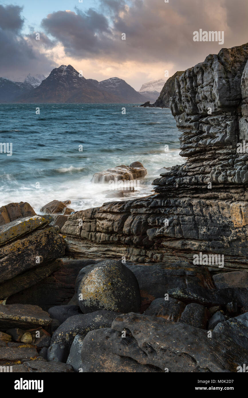 The Cuillin Hills from Elgol on the Isle of Skye, Scotland Stock Photo ...