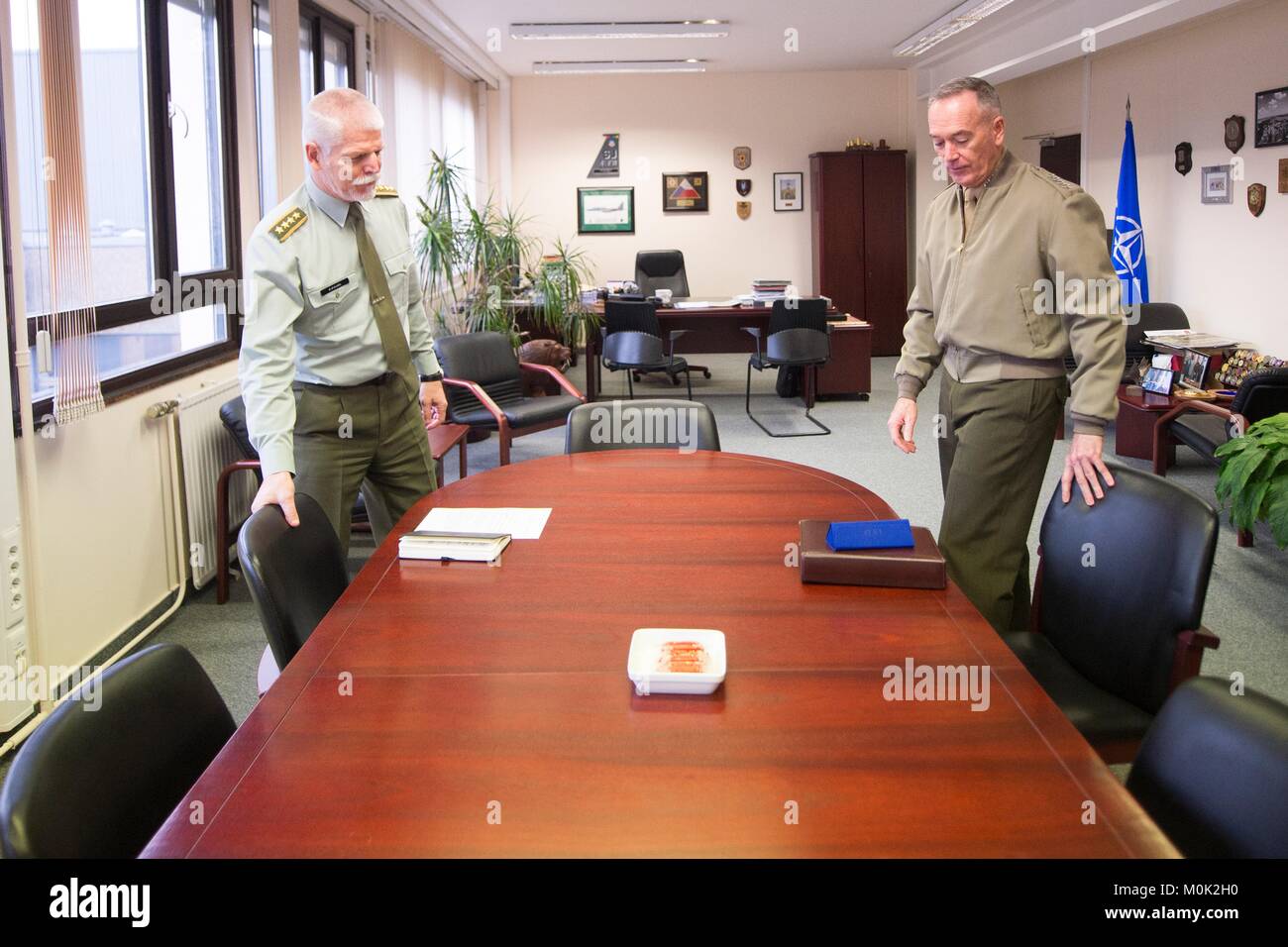 Staff and chairman of the nato military committee hi-res stock ...