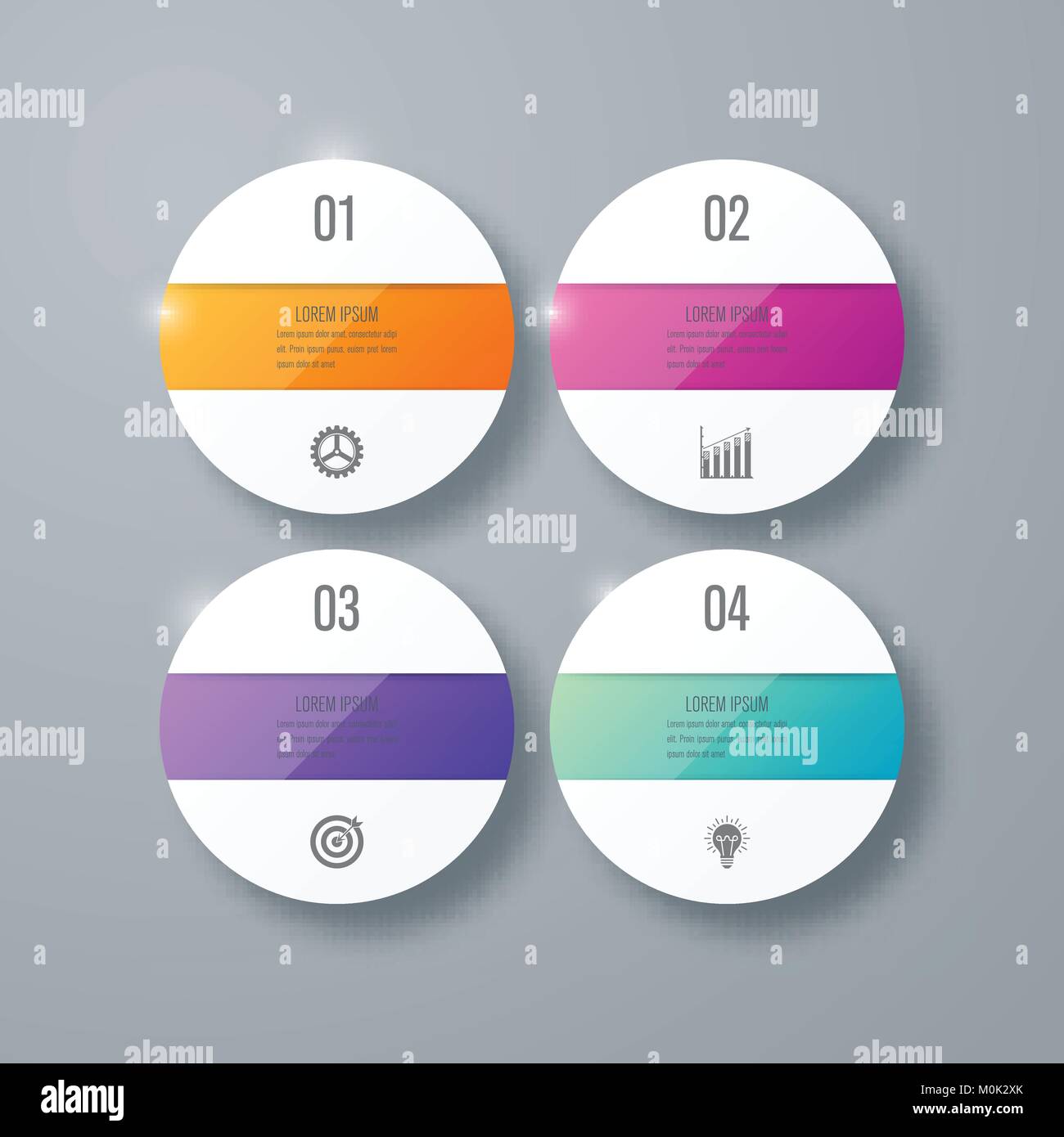 Infographics template 4 options with circle Stock Vector Image & Art ...