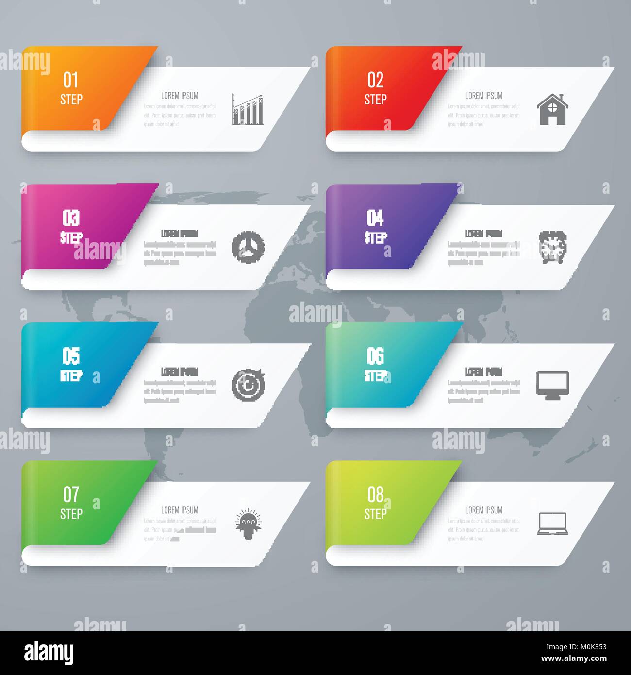 Vector illustration infographics 8 options Stock Vector Image & Art - Alamy