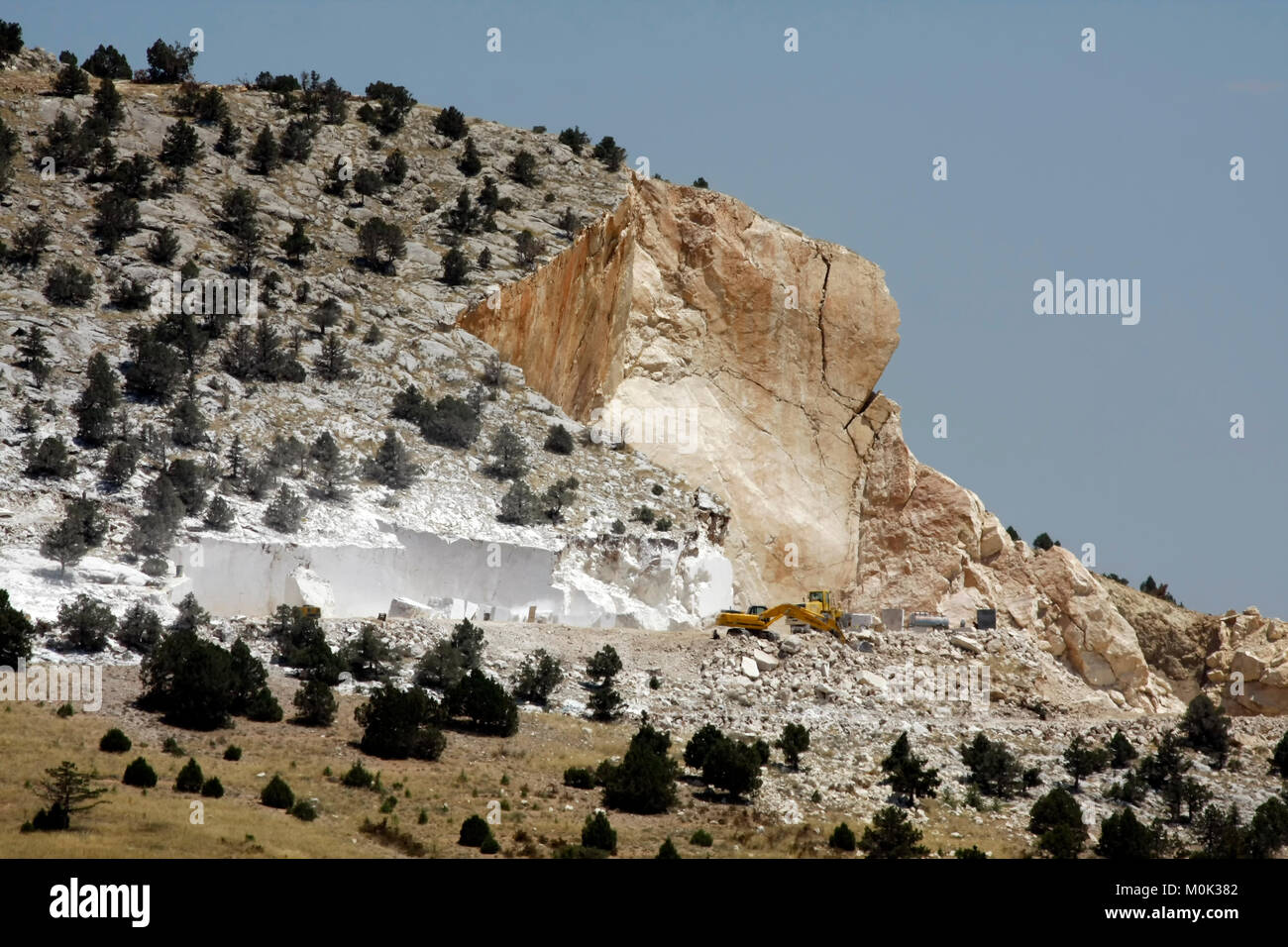 quarry of white marble in Turkey Stock Photo - Alamy