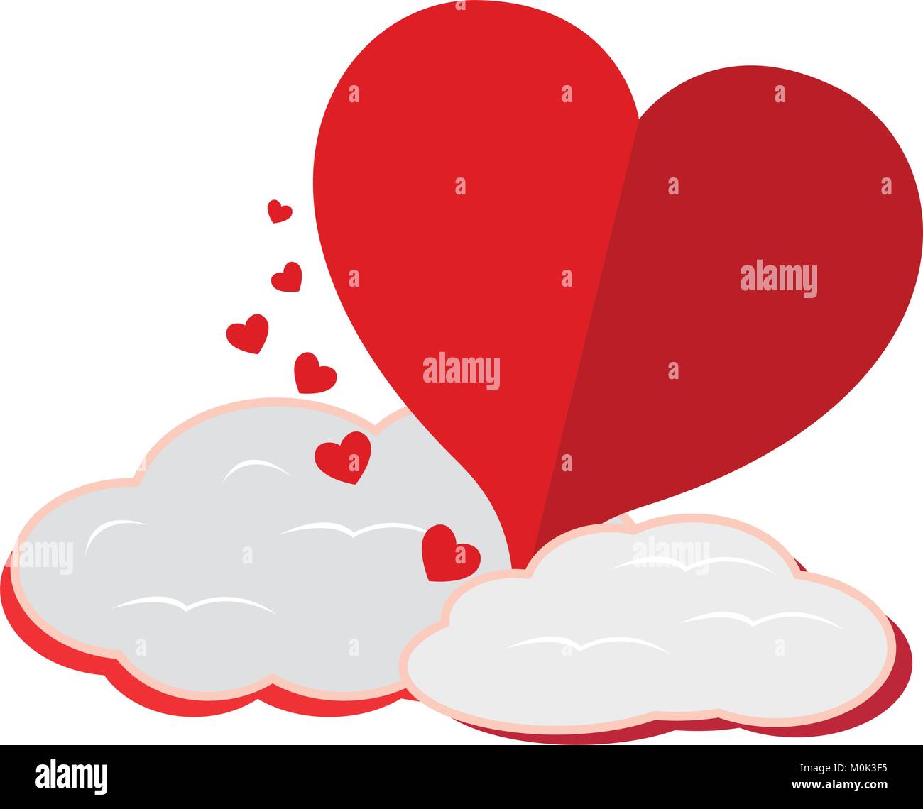 Heart shape with a cloud Stock Vector Image & Art - Alamy