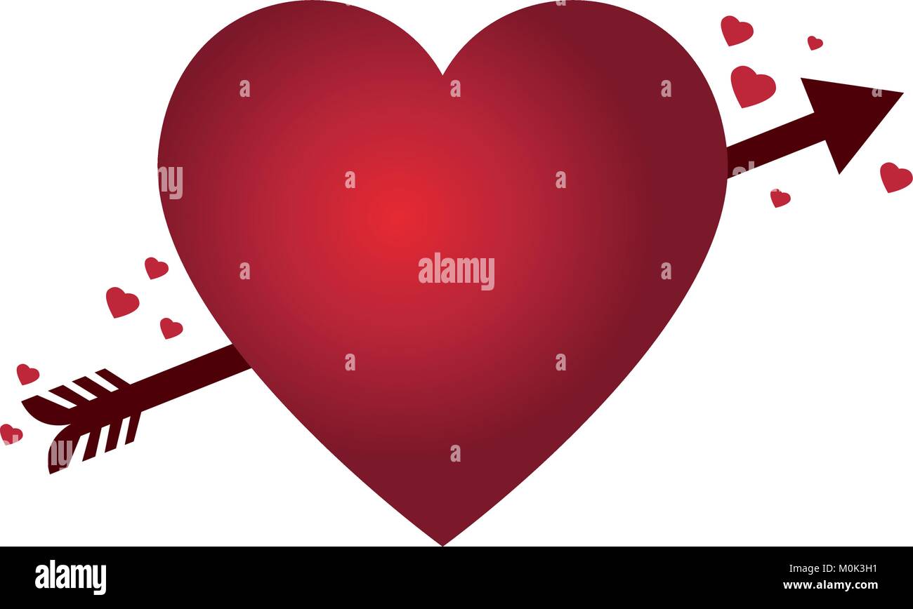 Heart shape with an arrow Stock Vector Image & Art - Alamy