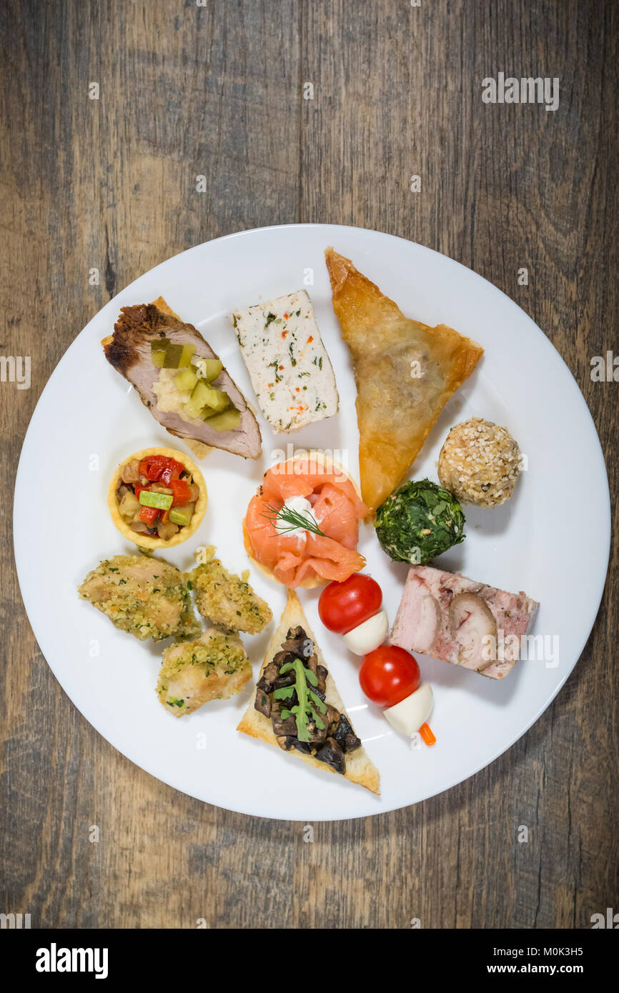 plate with appetizers Stock Photo - Alamy