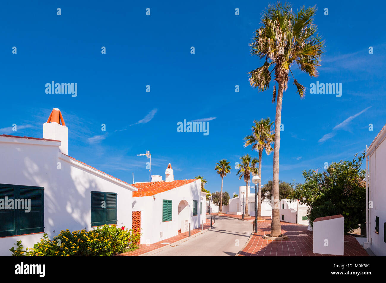 The small village of Biniancolla-Punta Prima , Menorca , Balearic ...