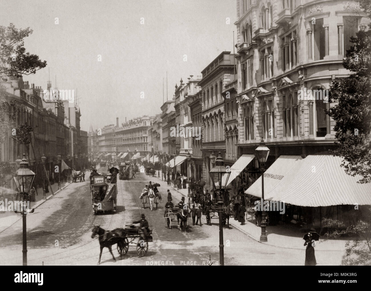 Donegall Place, Belfast, Northern Ireland, c.1890 Stock Photo - Alamy