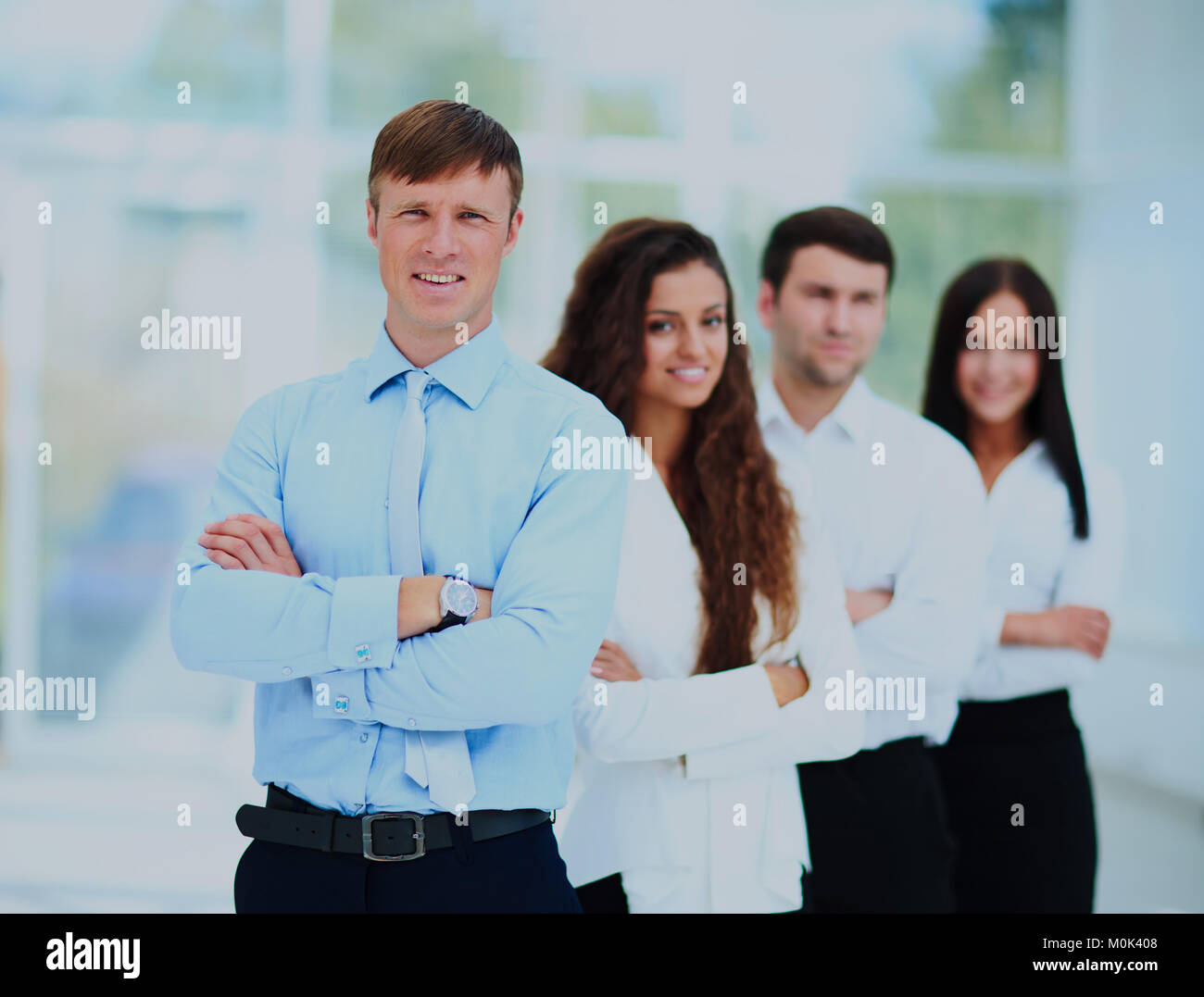 Group portrait of a professional business team Stock Photo - Alamy