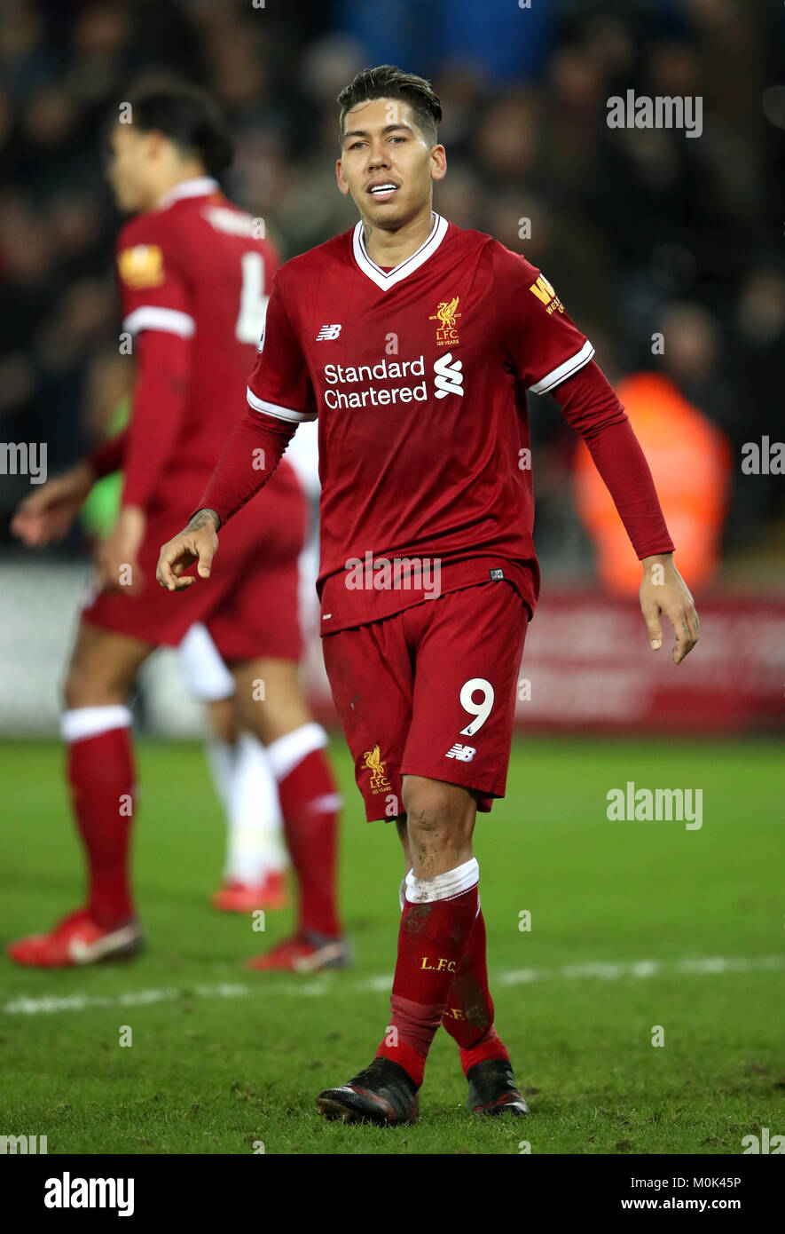 Liverpool's Roberto Firmino after the Premier League match at the ...