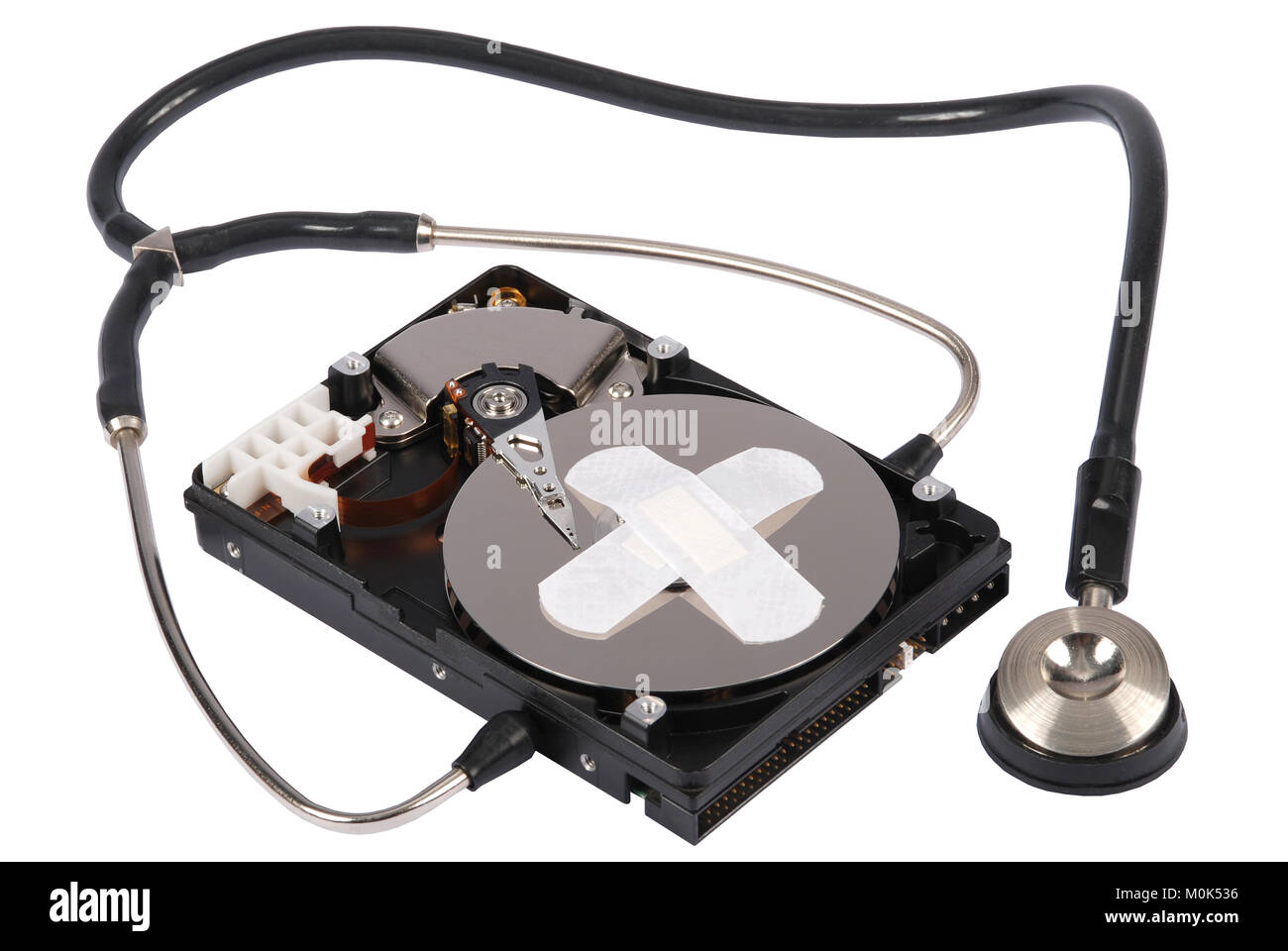 Destroying data from hard disk - conceptual photo. Hard drives and ...
