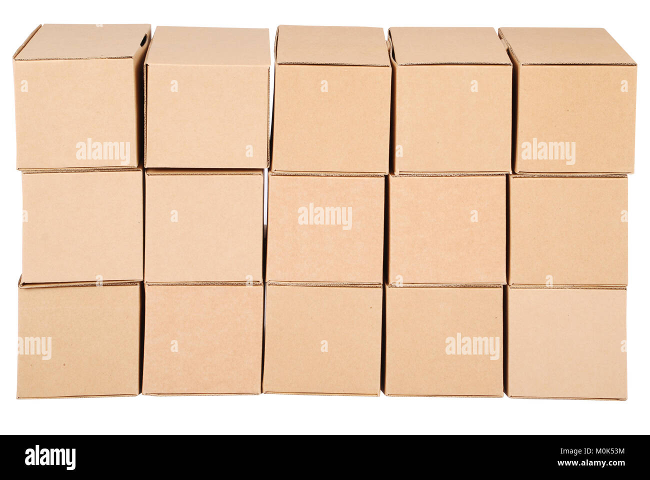 Cardboard boxes on white background Stock Photo - Alamy