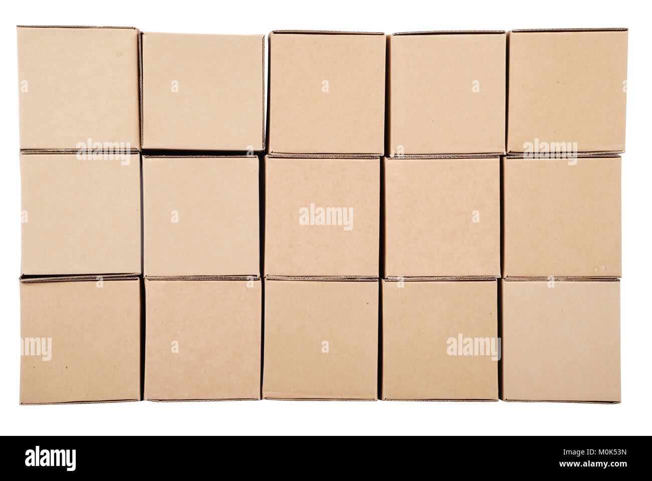 Cardboard boxes on white background Stock Photo - Alamy