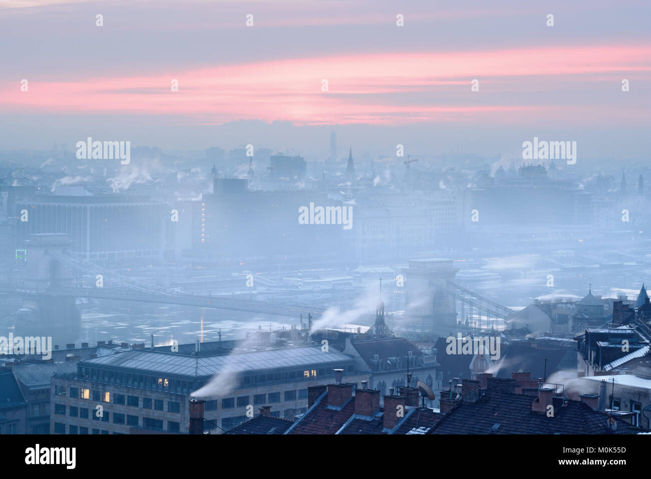 Budapest winter snow river hi-res stock photography and images - Alamy