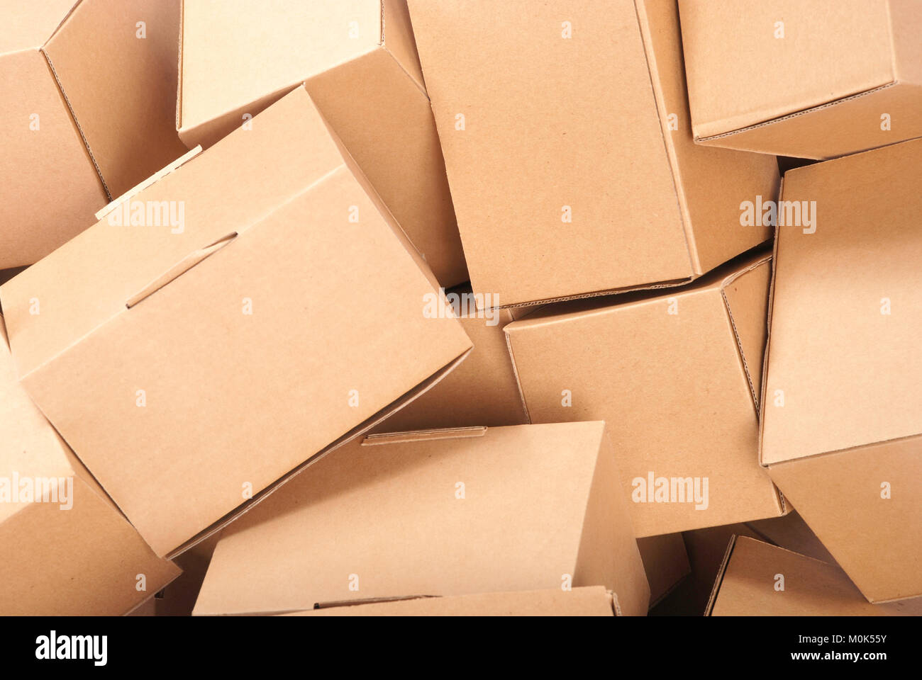 Cardboard boxes background Stock Photo - Alamy