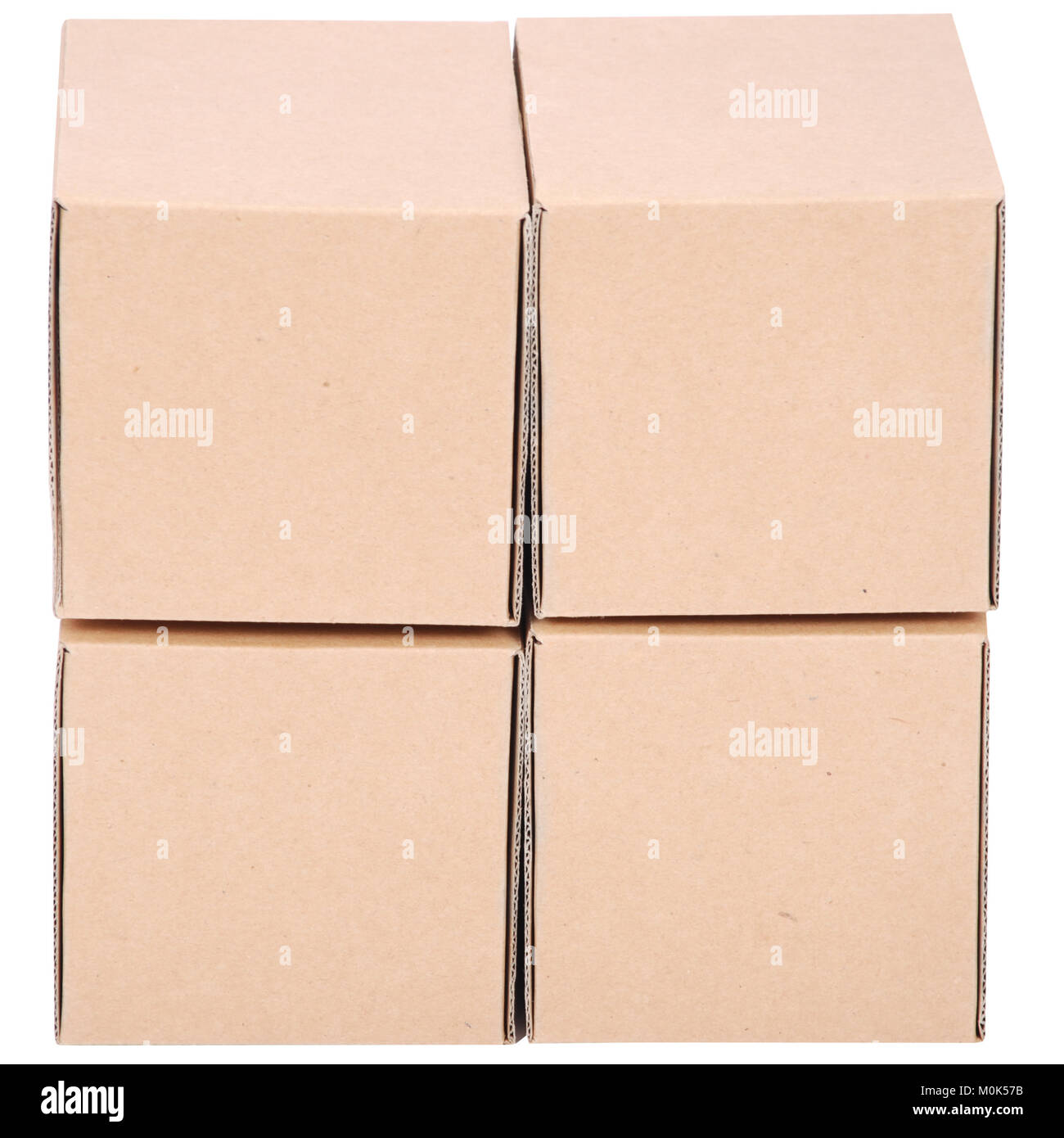 Cardboard boxes. Pyramid from boxes on white background Stock Photo - Alamy
