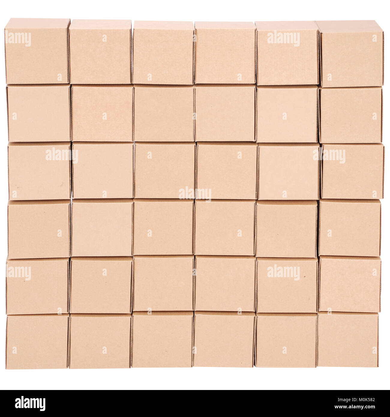 Cardboard boxes. Pyramid from boxes on white background Stock Photo - Alamy