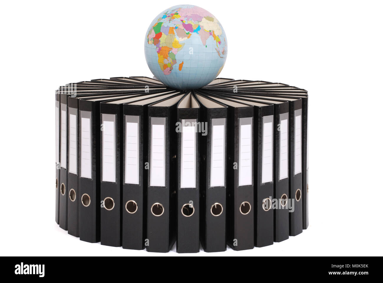 The big black folders located on a circle on a white background. Folder ...