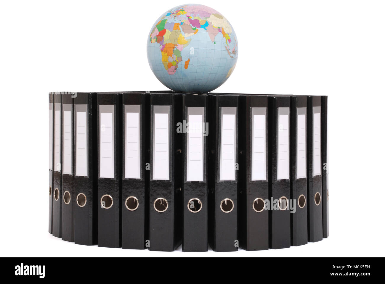 The big black folders located on a circle on a white background. Folder ...