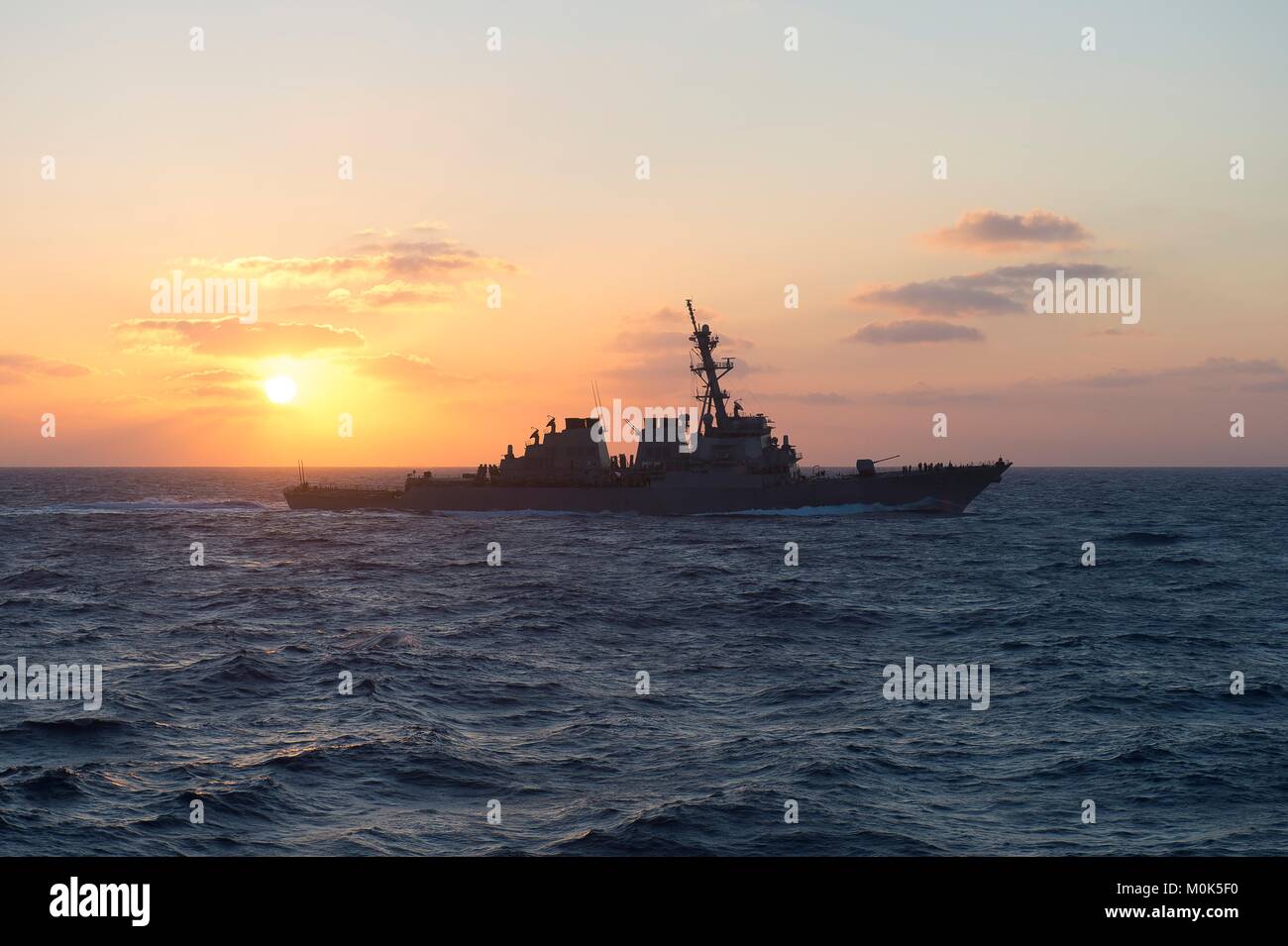 The U.S. Navy Arleigh Burke-class guided-missile destroyer USS Laboon ...