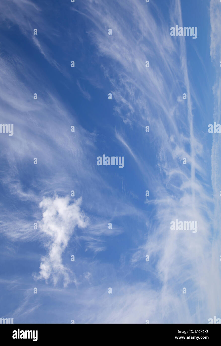Vibrant blue sky background with clouds Stock Photo - Alamy