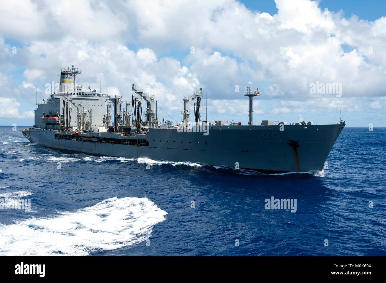 The U.S. Navy Henry J. Kaiser-class underway fleet replenishment oiler ...
