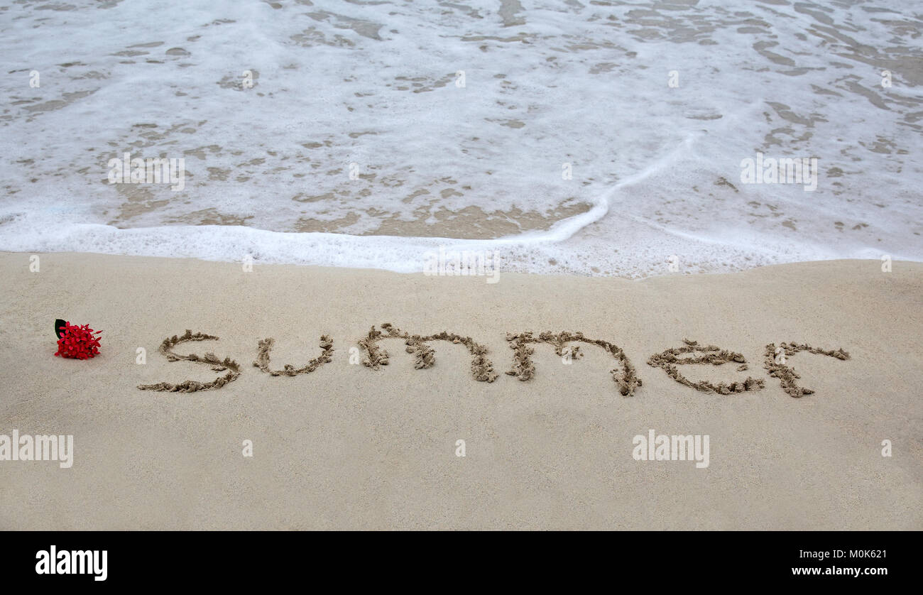 Alphabet writing on sand letter hi-res stock photography and images - Alamy
