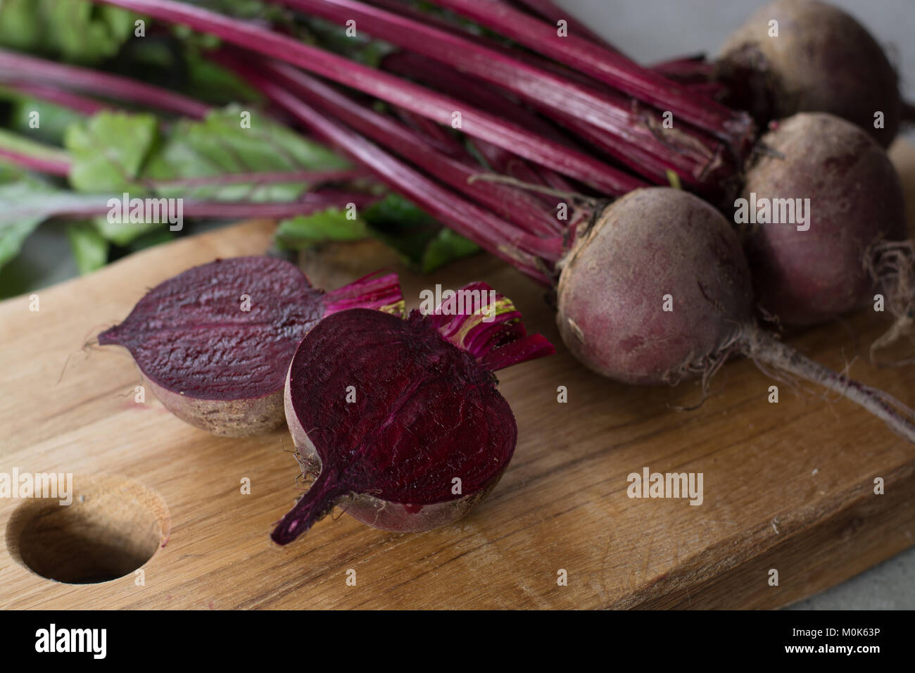 Young raw red beets roots with leaves, new harvest Stock Photo - Alamy