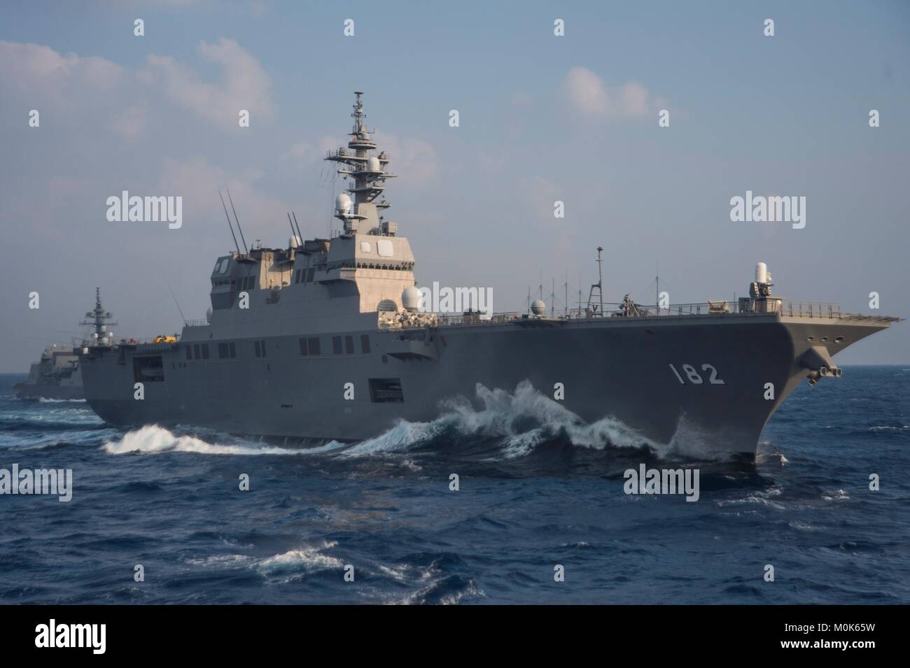 The Japanese Maritime Self-Defense Force Hyuga-class helicopter ...