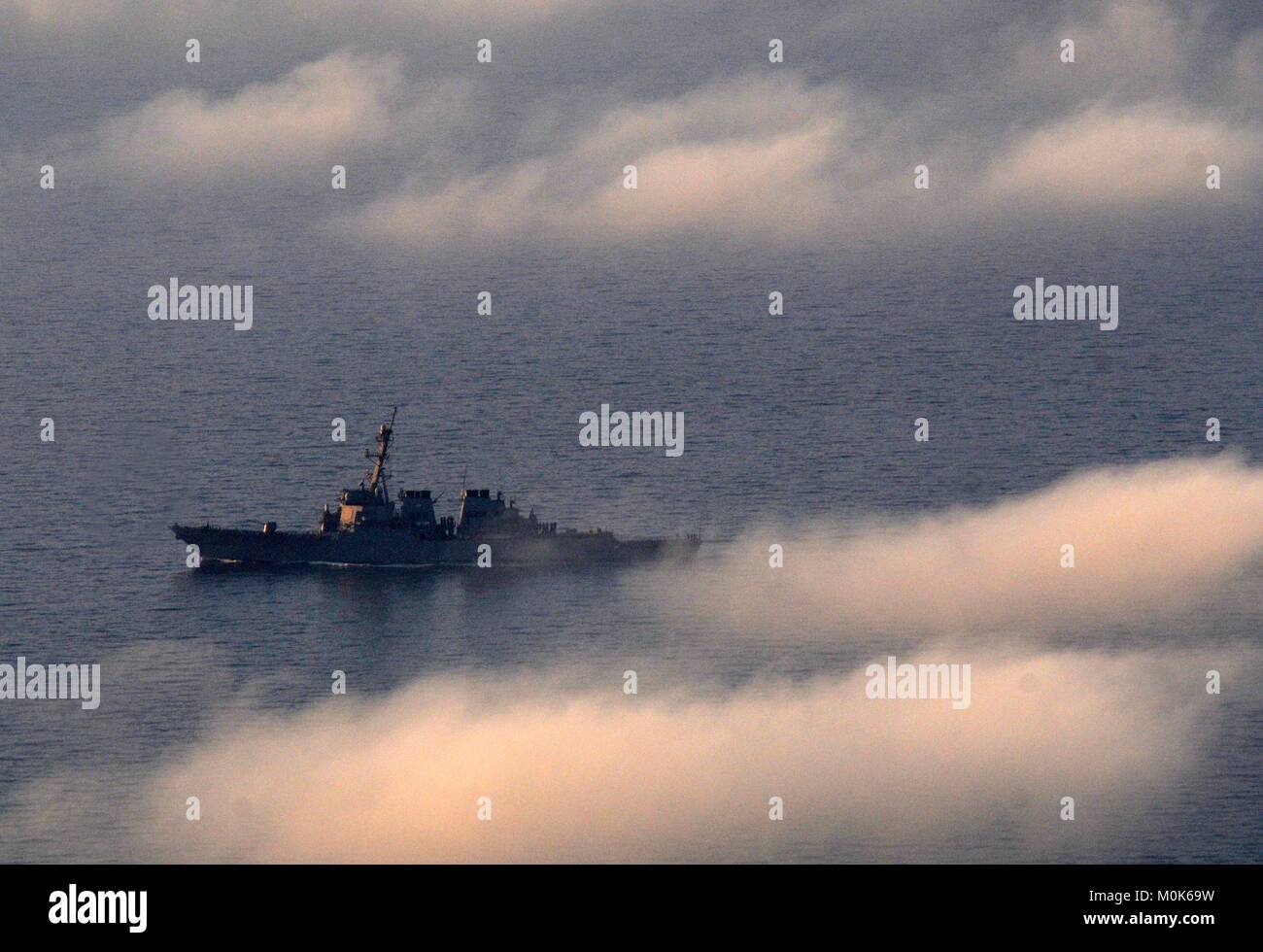 The U.S. Navy Arleigh Burke-class guided-missile destroyer USS Laboon ...