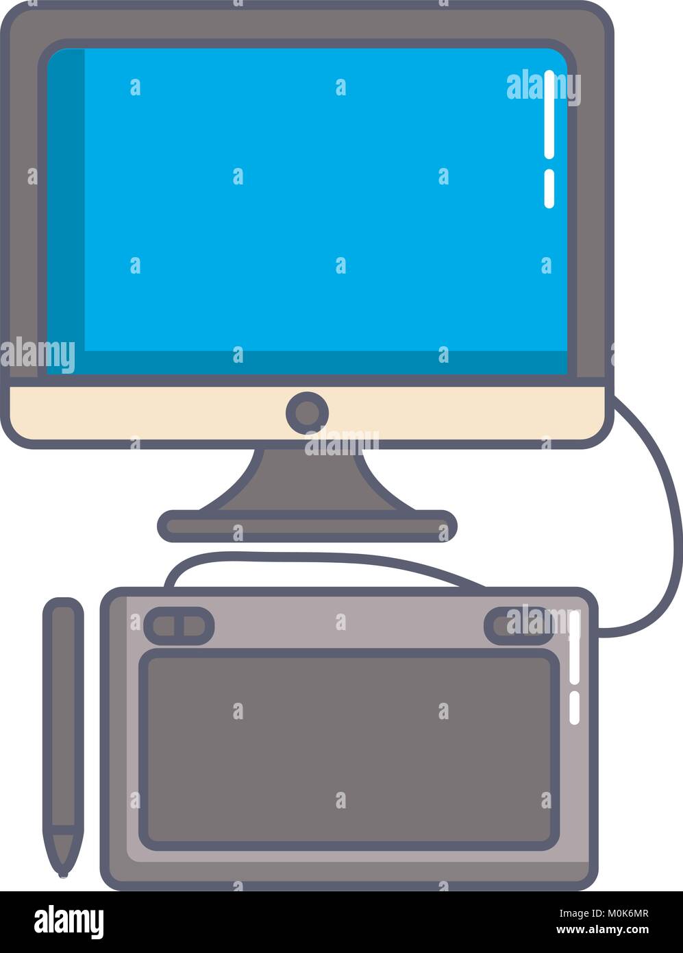 computer desktop isolated icon Stock Vector Image & Art - Alamy