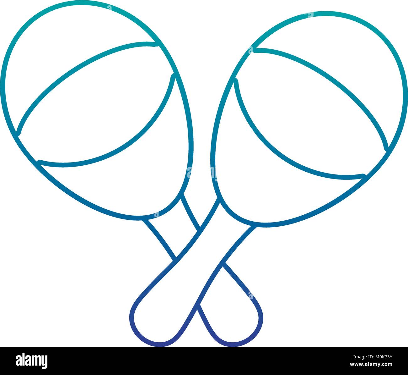 Maracas tropical instrument icon vector Stock Vector Images - Alamy