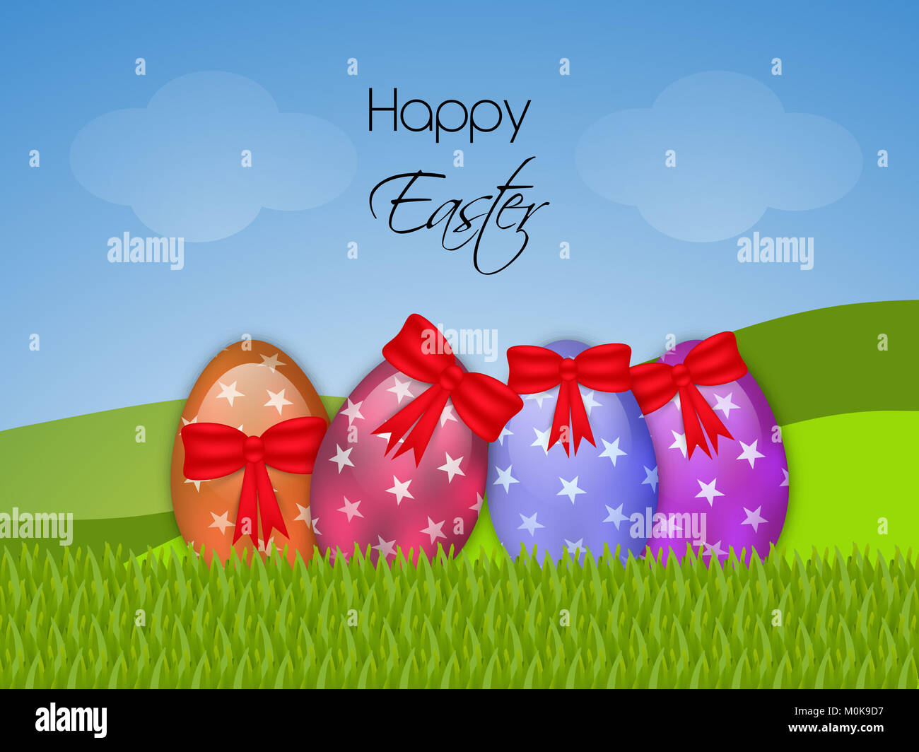 illustration of elements of Christians festival Easter background Stock ...