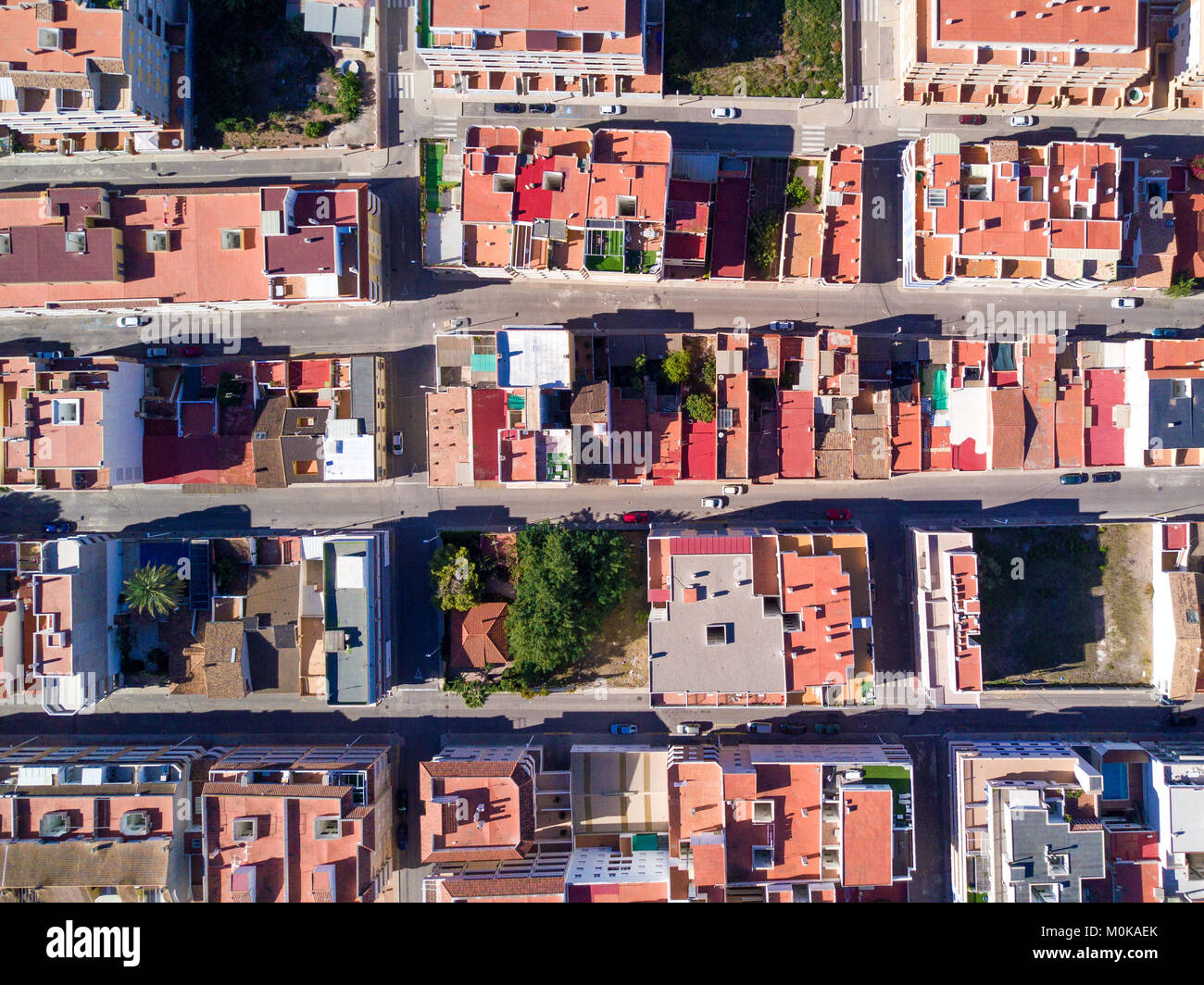 Aerial view of houses Stock Photo - Alamy
