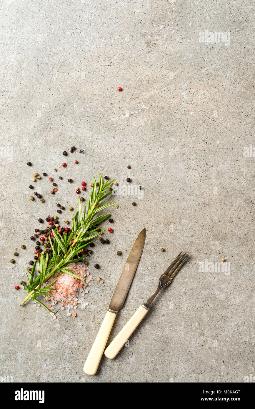 Kitchen utensils background stone hi-res stock photography and images ...