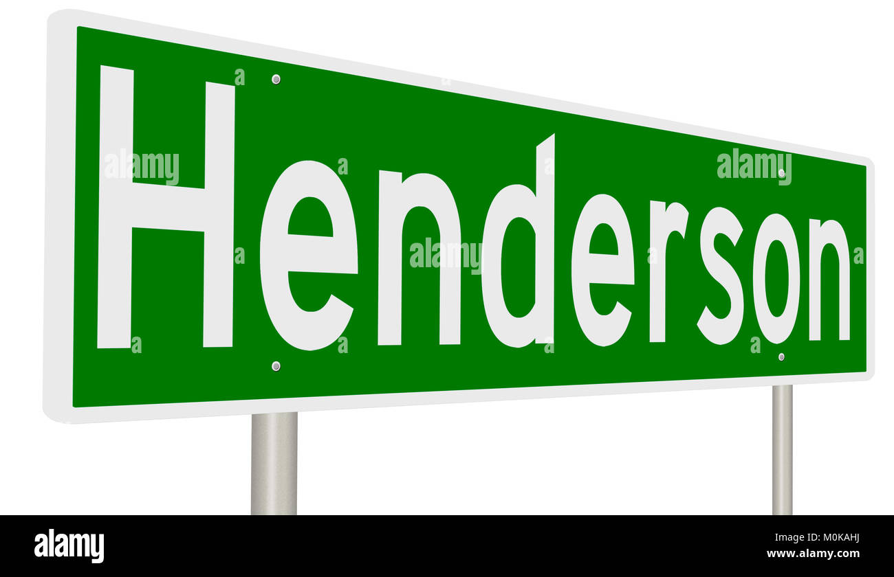 A 3d rendering of a green highway sign Stock Photo - Alamy