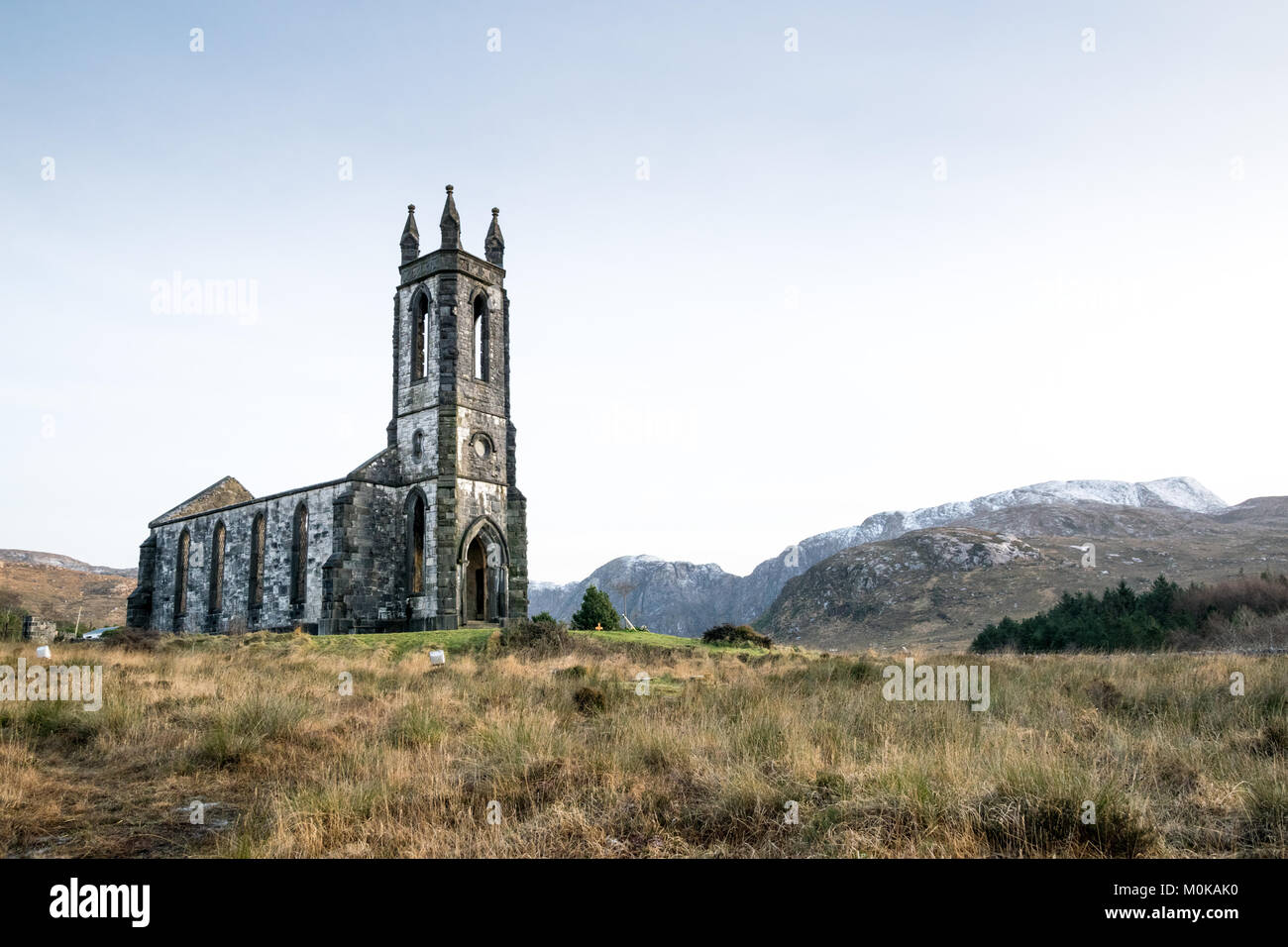 Ruins of Dunlewey church in Donegal Ireland Stock Photo - Alamy