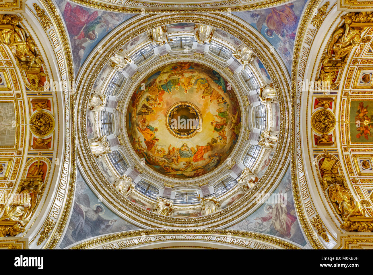 Interior ceiling of belfry, St. Isaac's Cathedral; St. Petersburg ...
